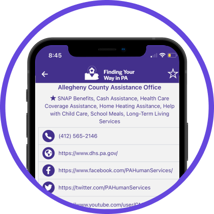 Homeless Resources - Finding Your Way in PA App